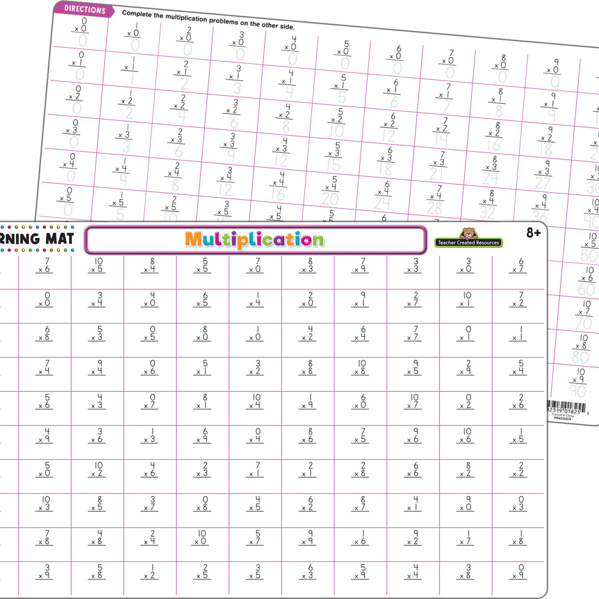 Multiplication Learning Mat – Dancing Bear Toys