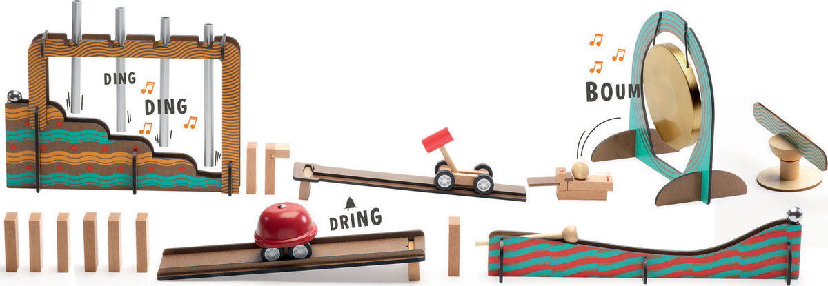 Djeco Zig & Go Music 52Pc Chain Reaction Construction Set – Dancing ...
