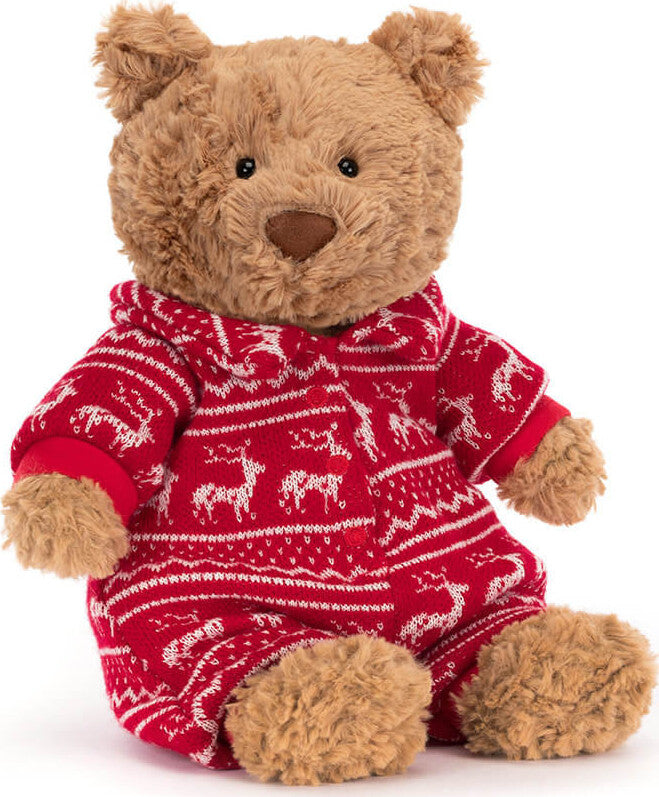 Bartholomew Bear Winter Pyjamas – Dancing Bear Toys