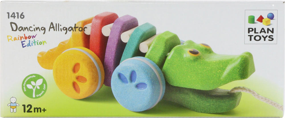 Plan Toys Dancing Rainbow Alligator Pull Toy – Dancing Bear Toys
