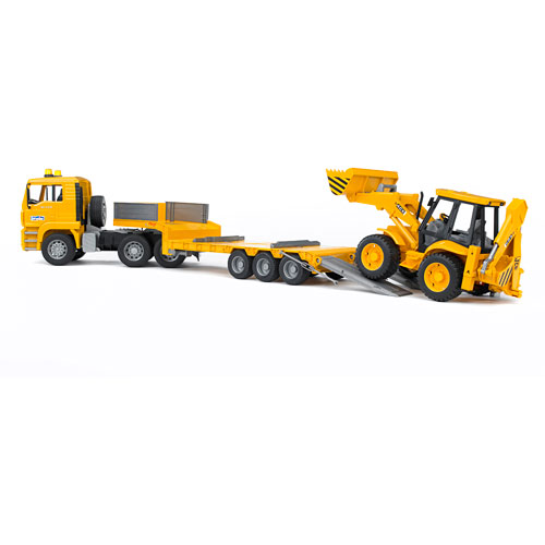 Bruder MAN TGA Low Loader Truck With JCB Backhoe Loader – Dancing Bear Toys